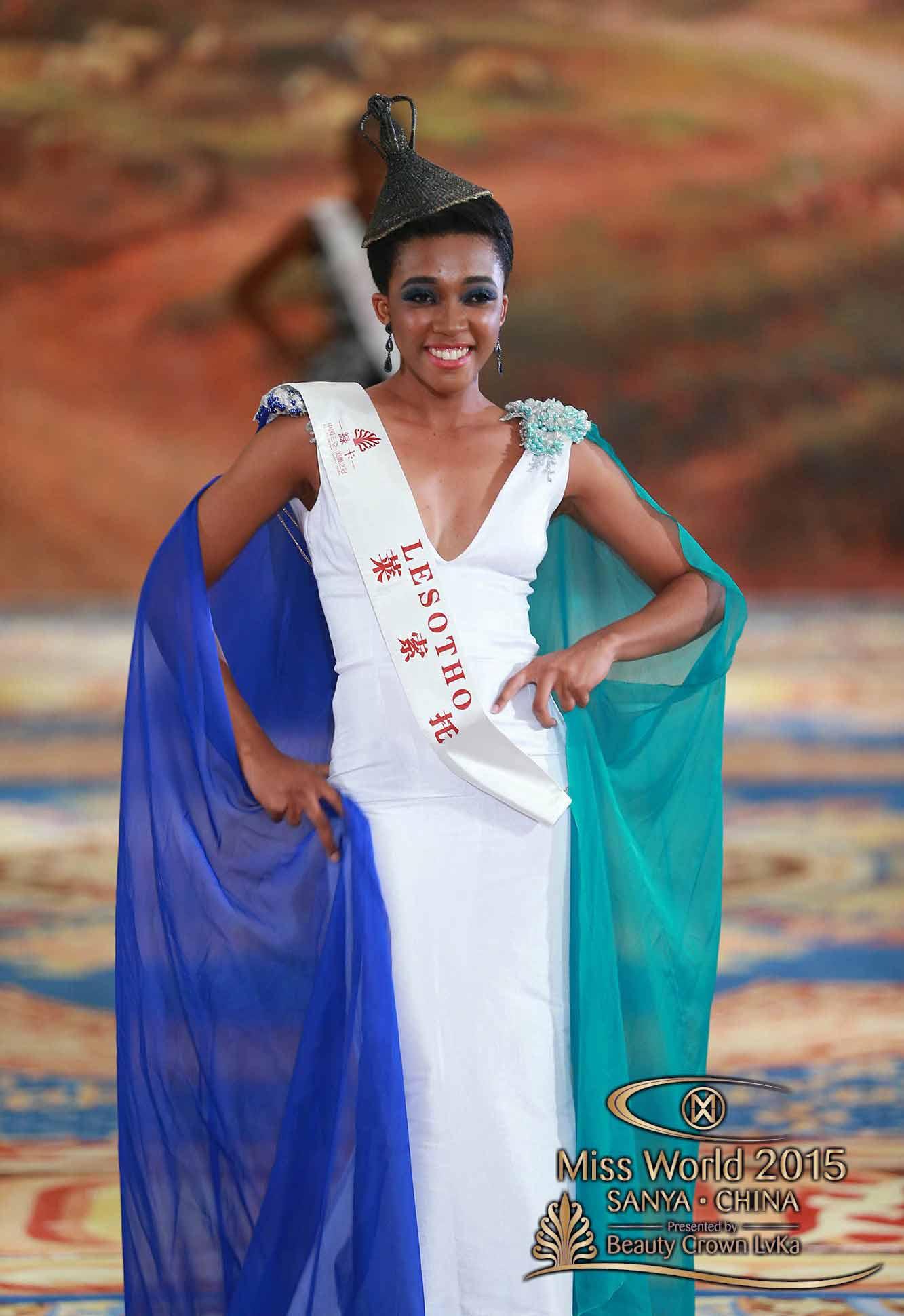 Relebohile Mamaphathe Kobeli Contestant from Lesotho in Long Gown for ...